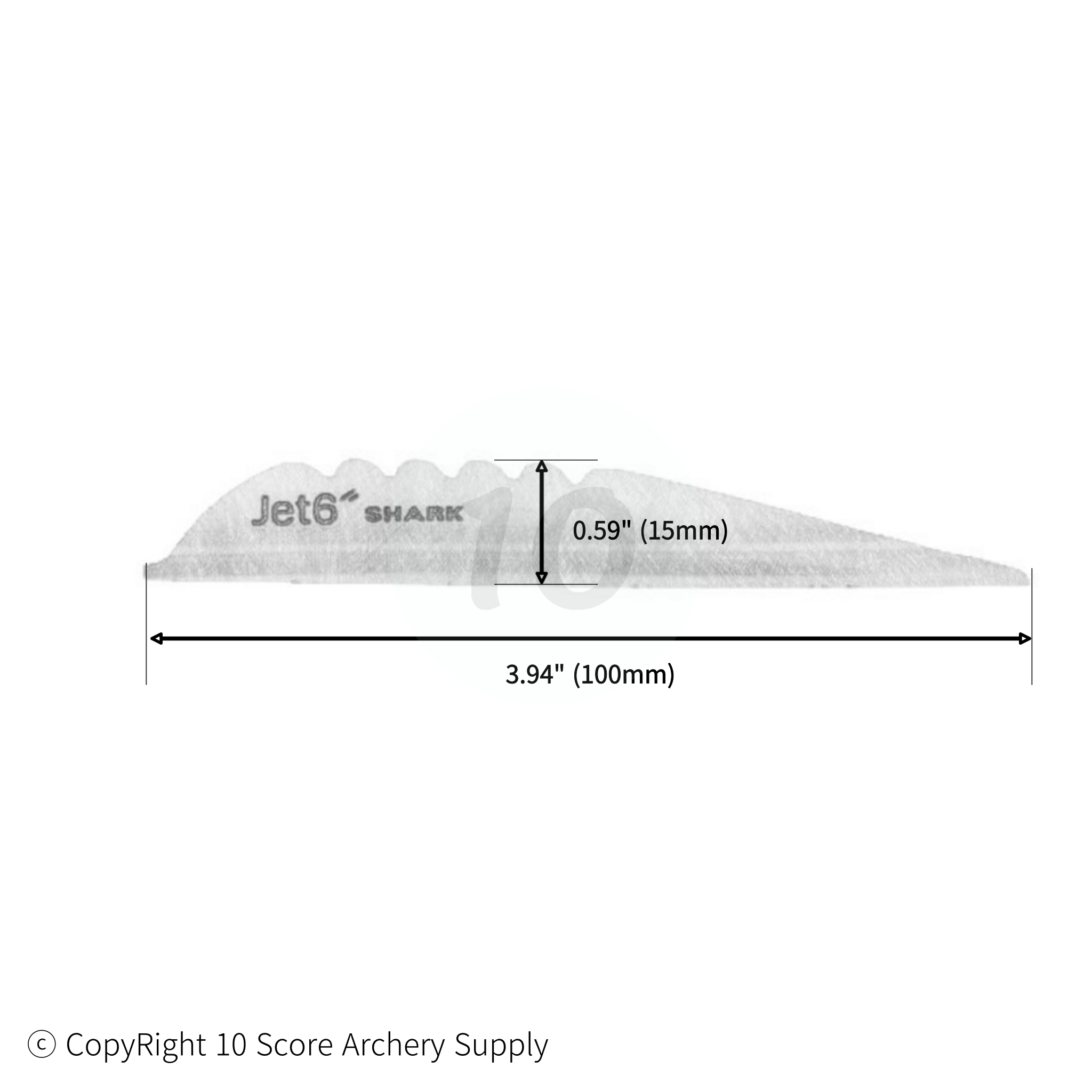 Jet6 Shark Vane 4.00" (Blue) – 10 Score Archery Supply